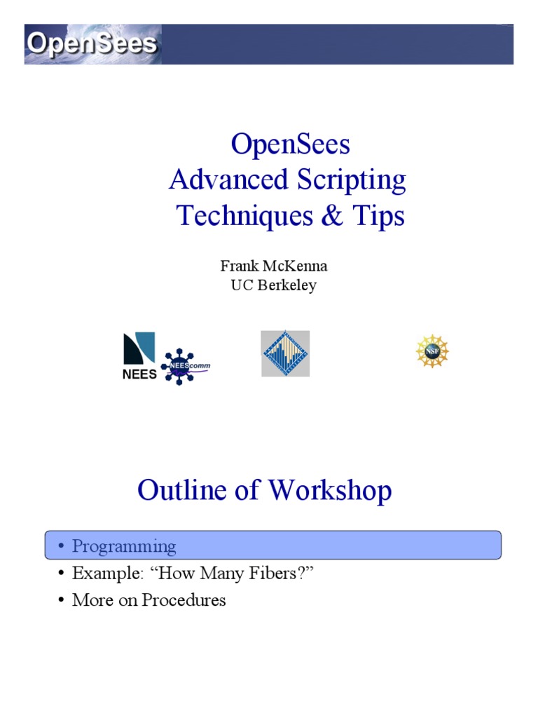 Advanced TCL (OpenSees) | PDF | Abstraction (Computer Science) | Computer Program
