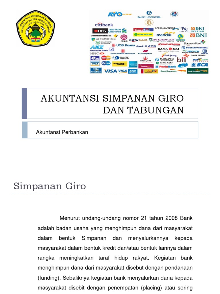 Akuntansi Simpanan Giro dan Tabungan | PDF | Pengelolaan Keuangan & Uang