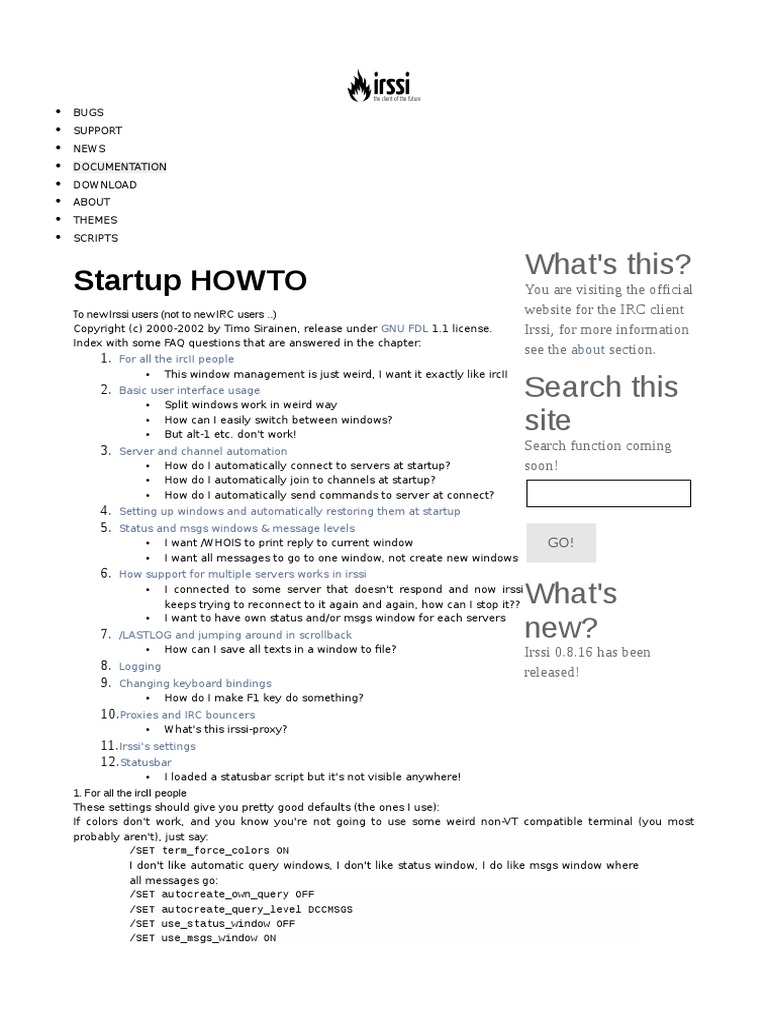 Irssi IRC | PDF | Internet Relay Chat | Proxy Server