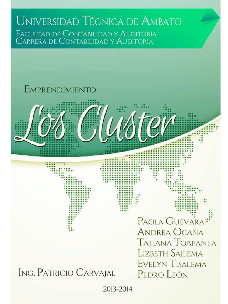 Tipos de Cluster PDF | PDF | Competitividad | Economias