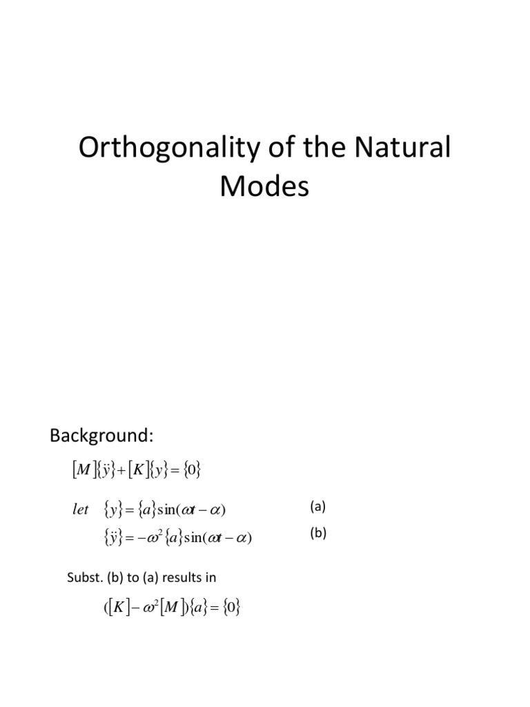 Orthogonality of the Natural Modes | Normal Mode | Theoretical Physics