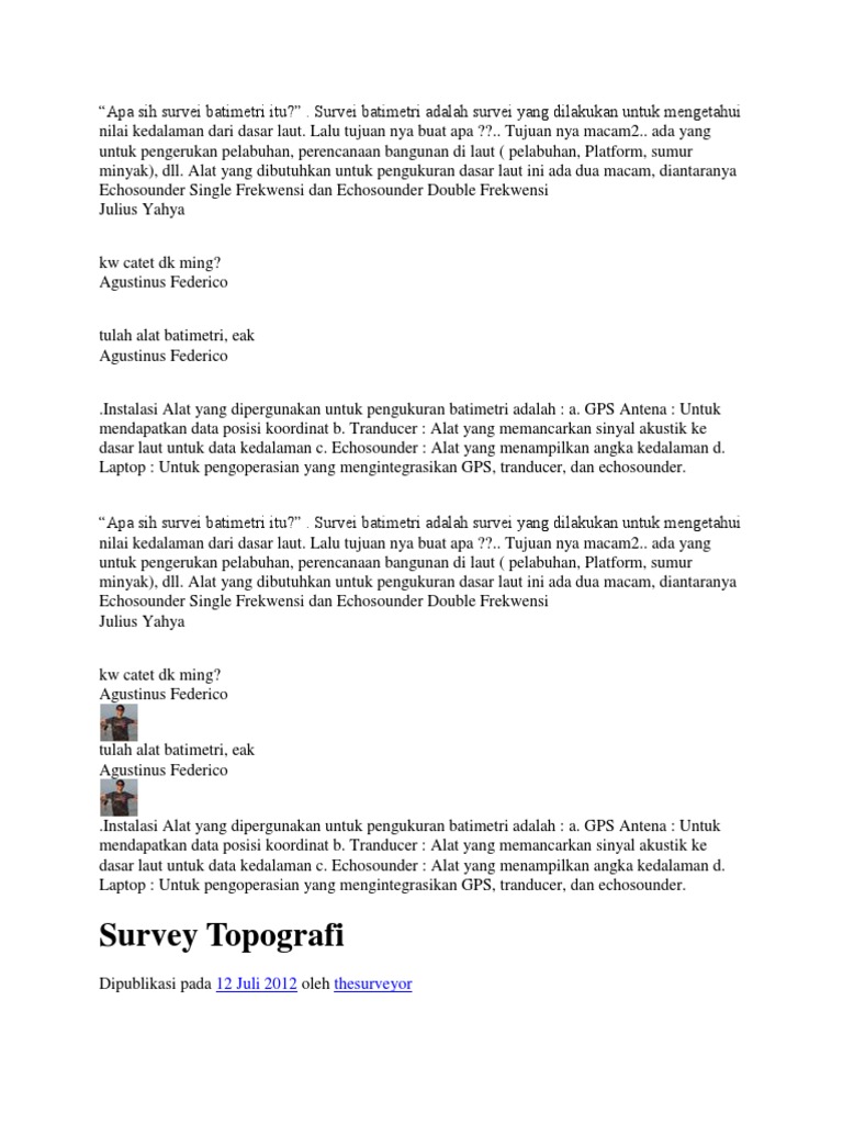 Apa Sih Survei Batimetri Itu | PDF | Sains & Matematika