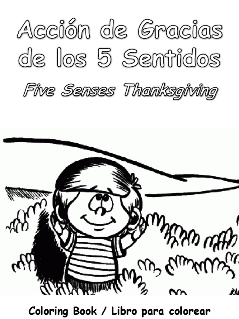 Acción de Gracias de Los 5 Sentidos Libro para Colorear - Five Senses ...
