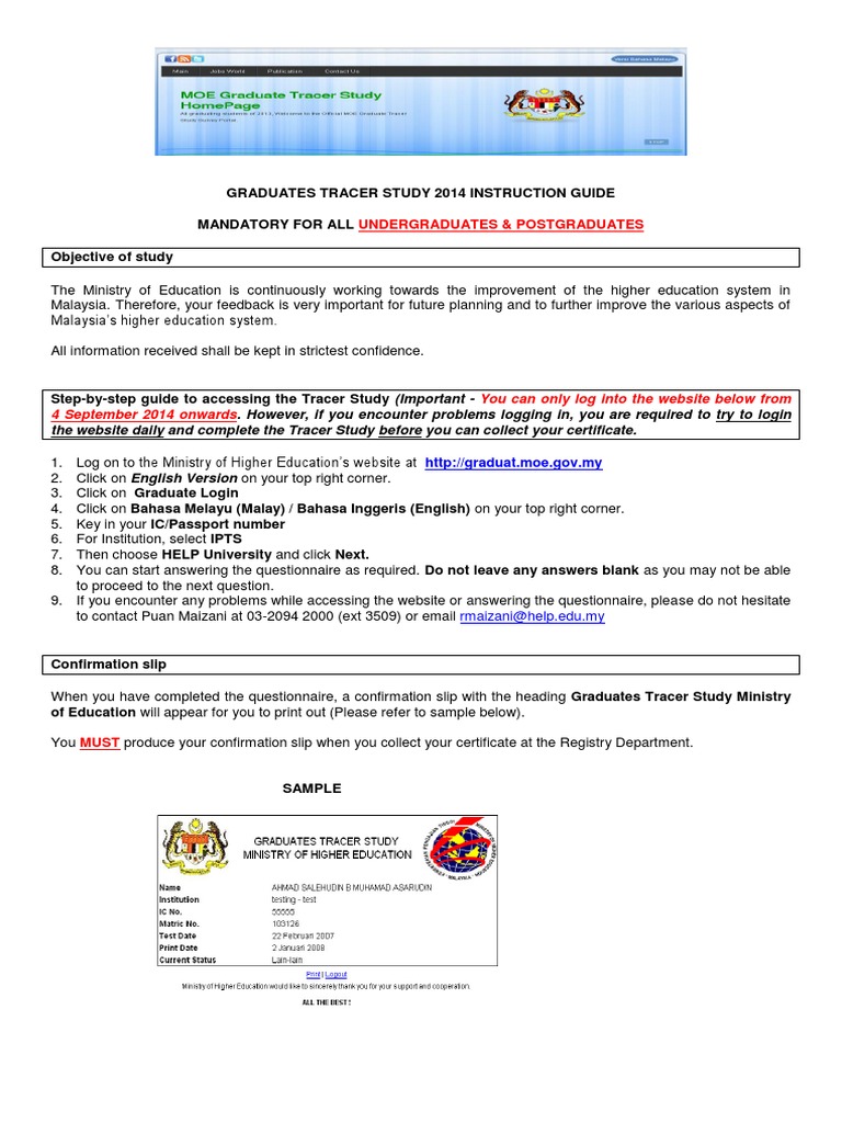 Graduates Tracer Study 2014 Guide | PDF | Further Education | Computing ...