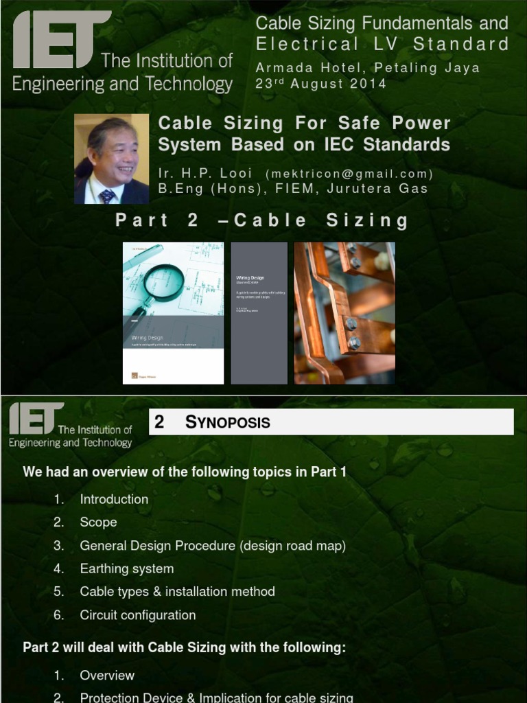 IET Lecture LV Wiring Design September 14 | PDF | Fuse (Electrical ...