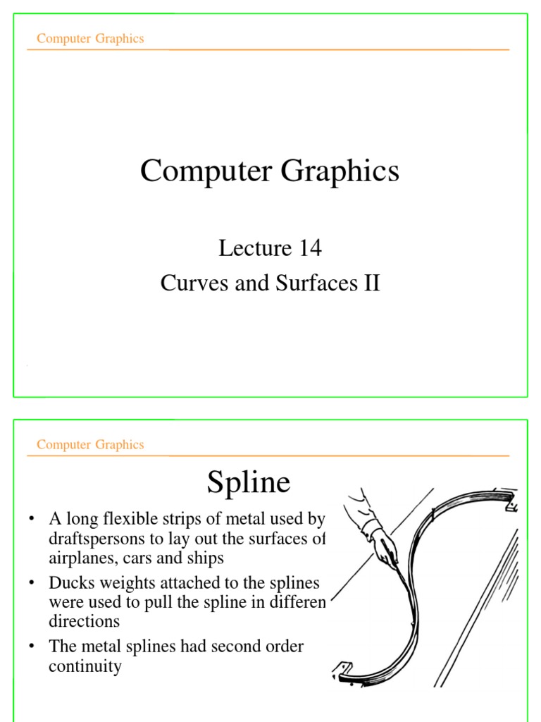 Computer Graphics: Curves and Surfaces II | Download Free PDF | Spline ...