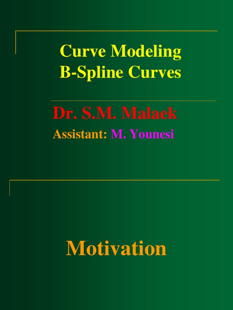 Understanding B-Spline Curves | PDF | Spline (Mathematics) | Abstract ...
