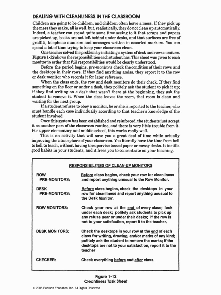 Classroom Cleanliness | Desk | Classroom