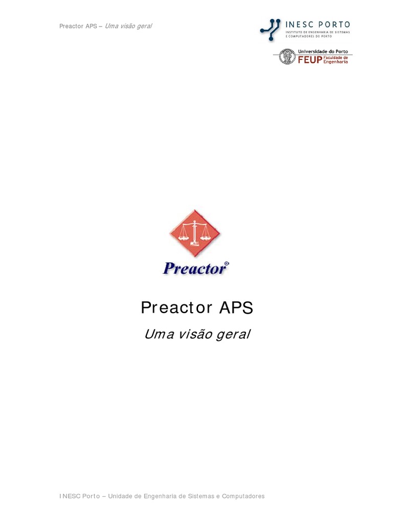 Preactor APS - Uma Visao Geral PDF | PDF | Janela (informática ...