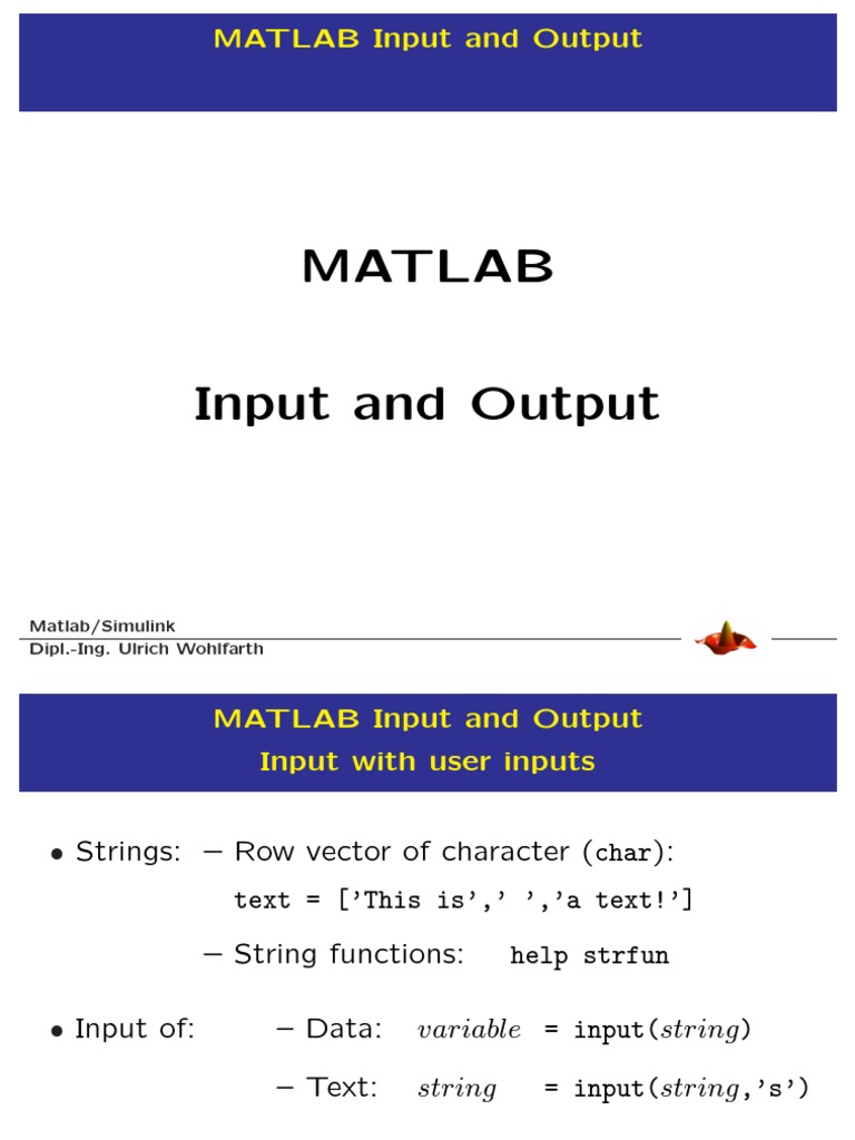 Folien Inout e | PDF | Matlab | Graphical User Interfaces