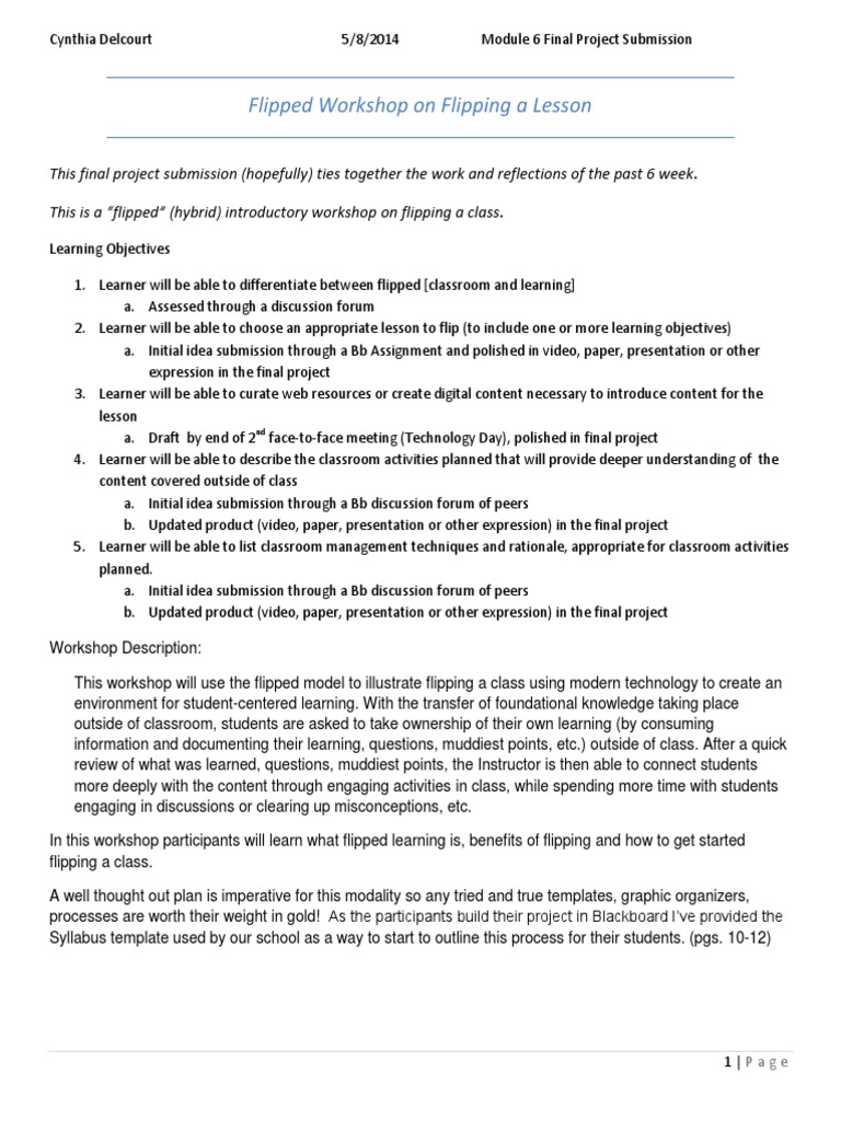 Cdelcourt Final Project Portfolio | PDF | Academic Dishonesty | Syllabus
