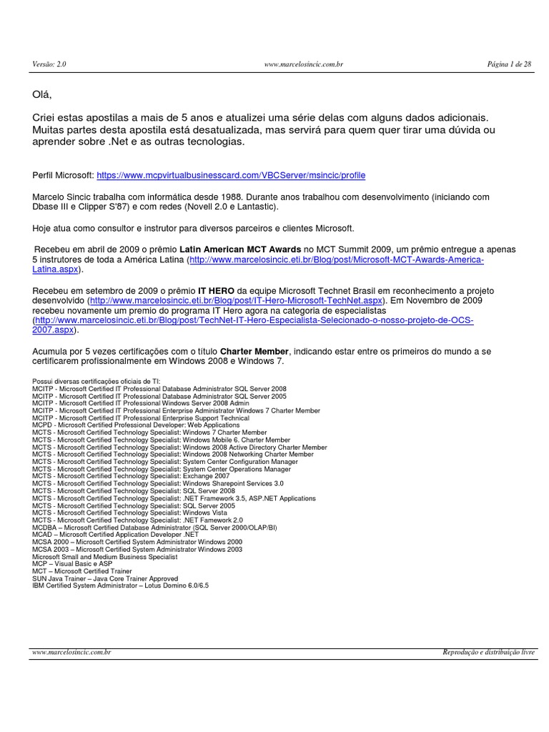 Apostila de SQL Basico PDF | PDF | Byte | SQL