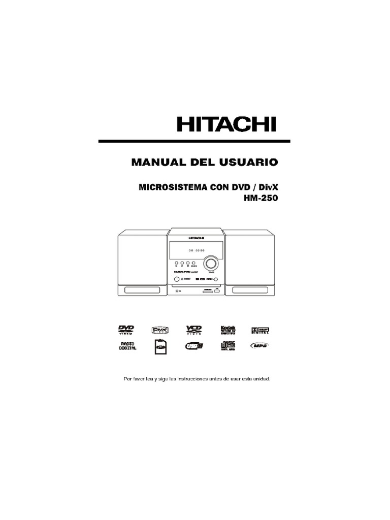 Manual Hitachi Minicomponente PDF | PDF