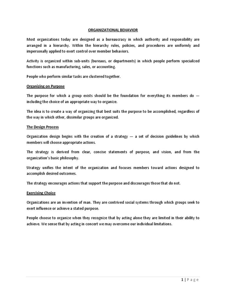 Organizational Behavior | PDF | Change Management | Leadership