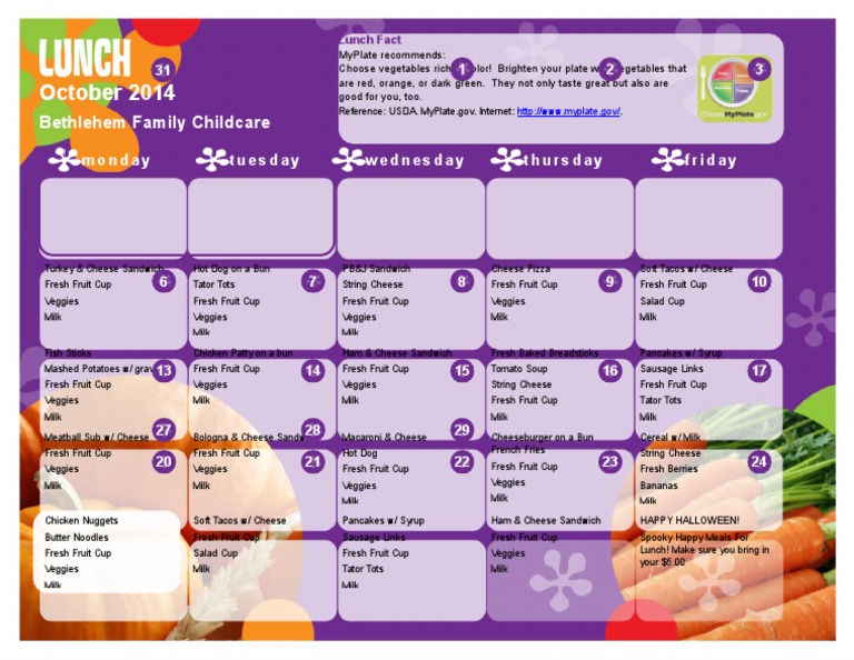 October Lunch Menu | PDF