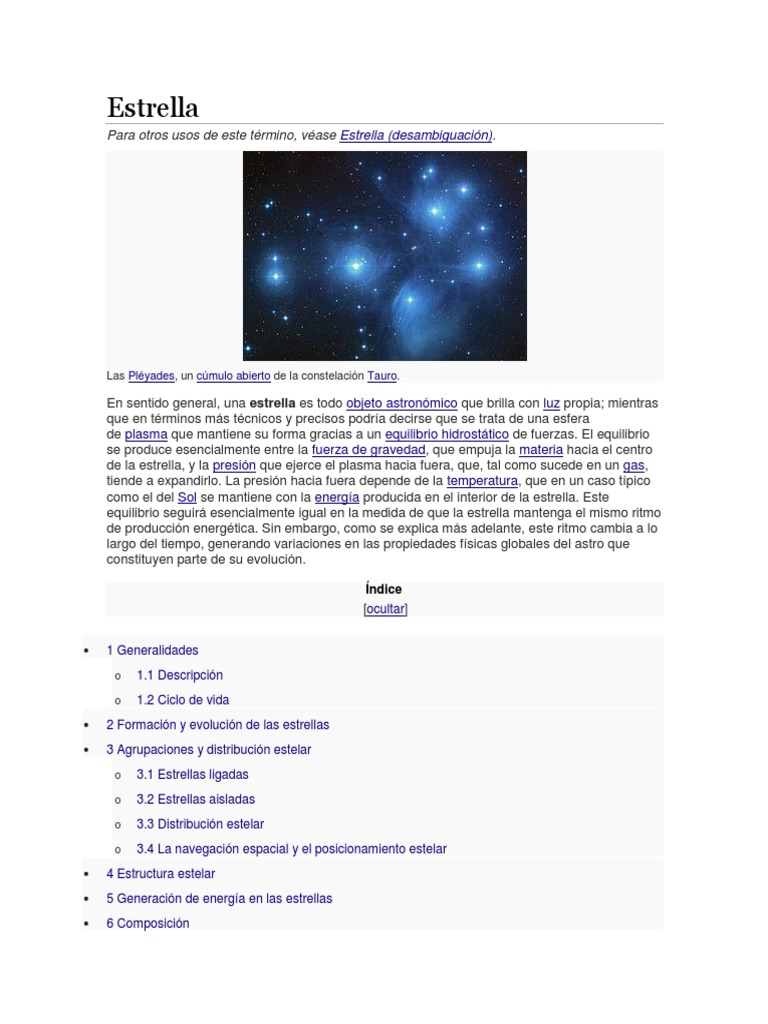 Estrella | PDF | Estrellas | Dom