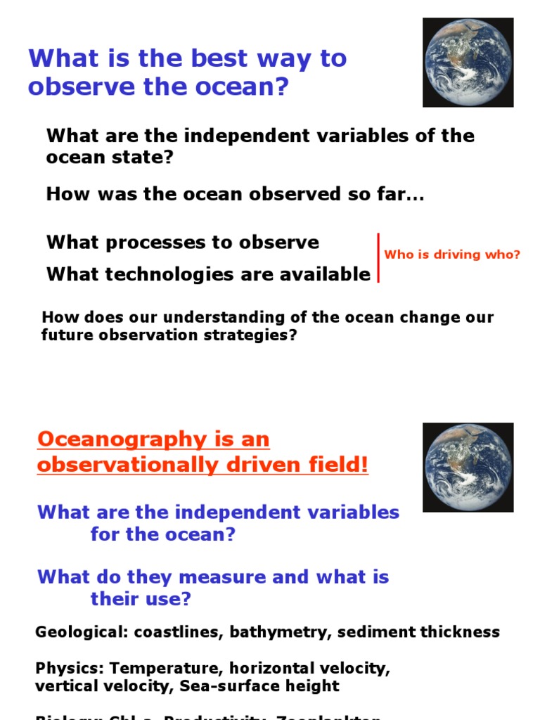 What Is The Best Way To Observe The Ocean? | PDF | Oceanography | Plate ...