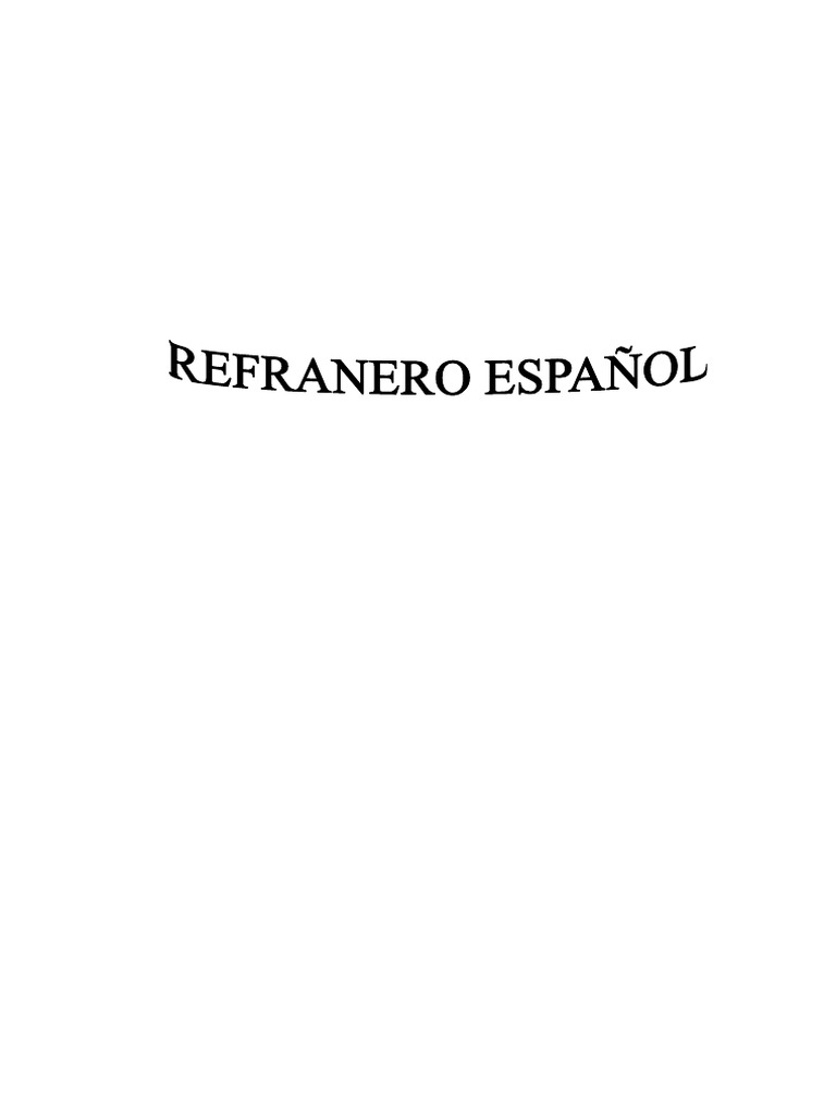 Refranero Espanol PDF | Descargar gratis PDF | Proverbio | Vino