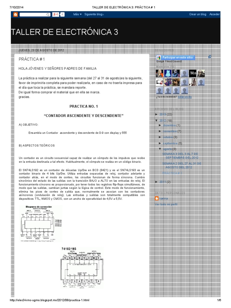 Taller de Electrónica 3 - Práctica # 1 PDF | PDF | Resistencia ...