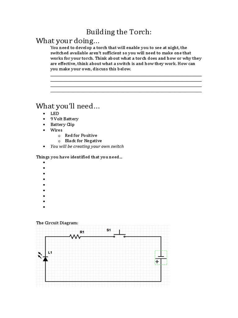 Building The Torch: What Your Doing : You Will Be Creating Your Own ...