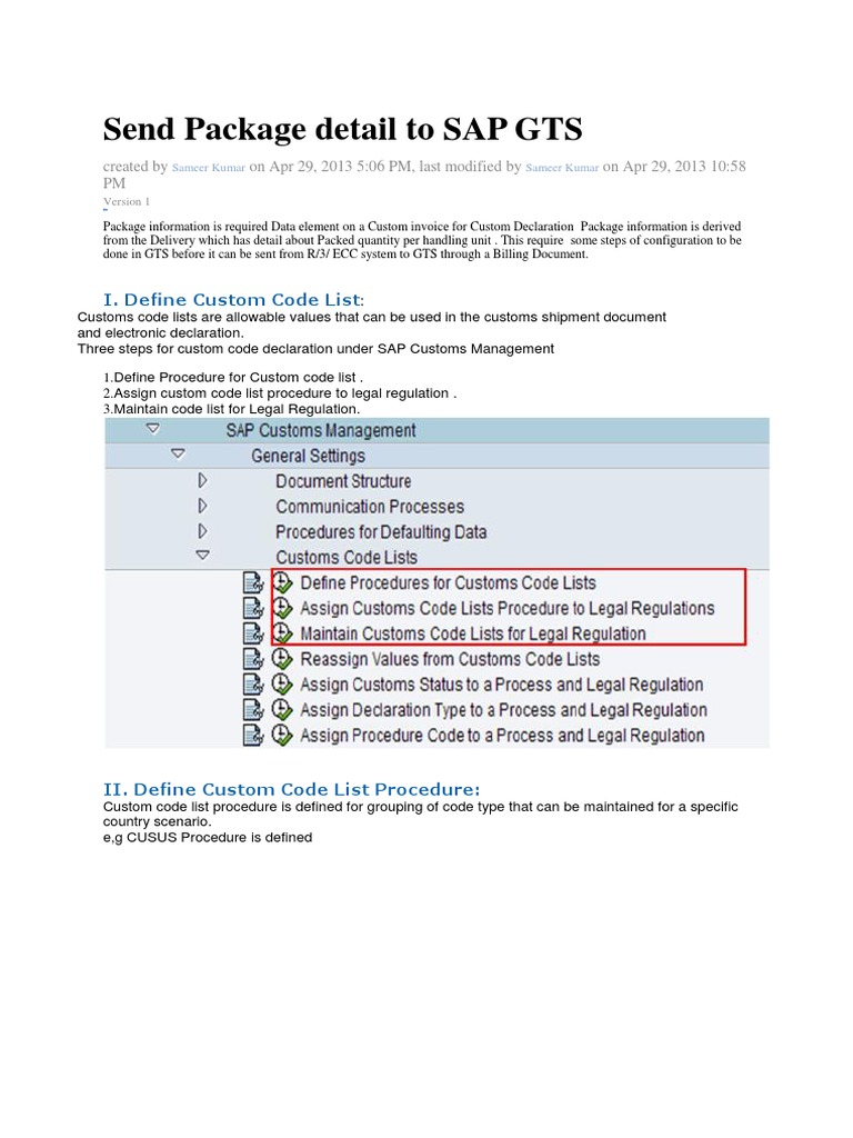 SAP GTS Custom Code List | PDF | Invoice | Software Engineering