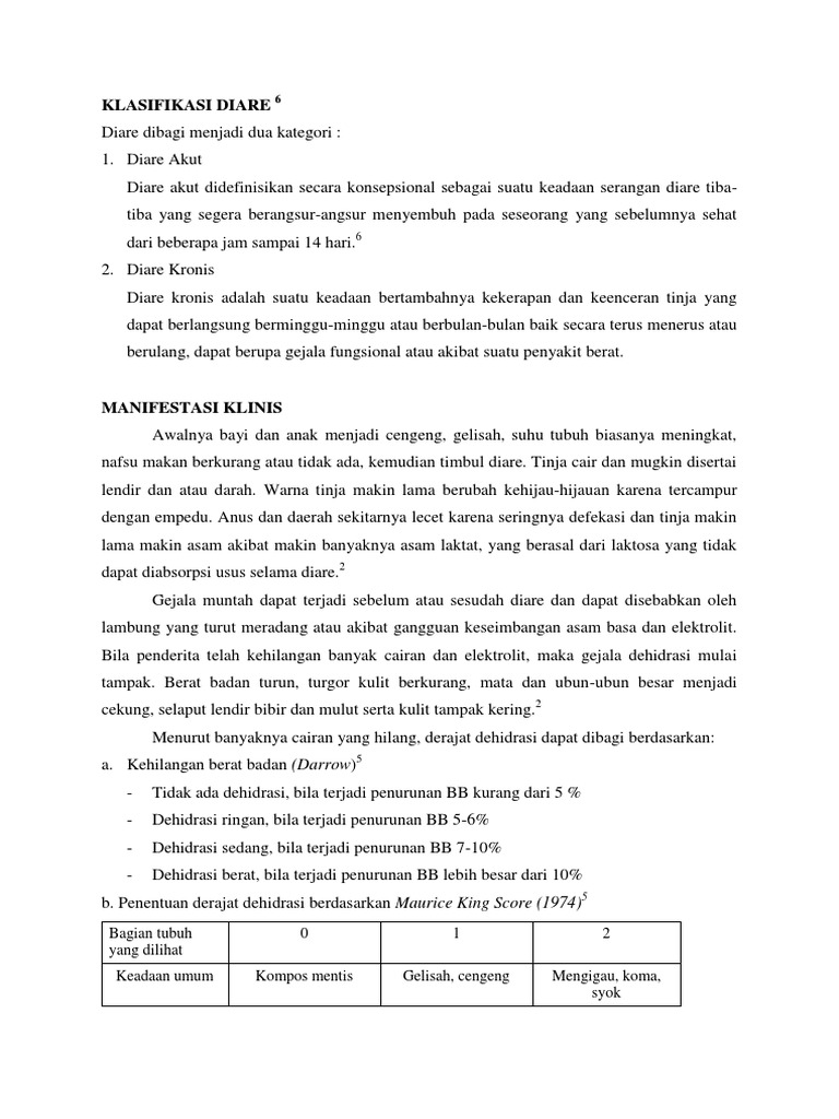 Klasifikasi Diare | PDF | Kesehatan Holistik
