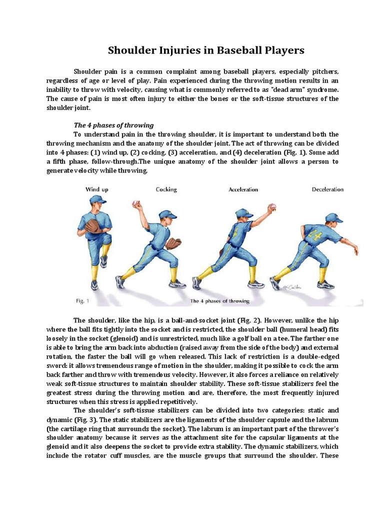 Shoulder Injuries in Baseball Players | PDF | Shoulder ...