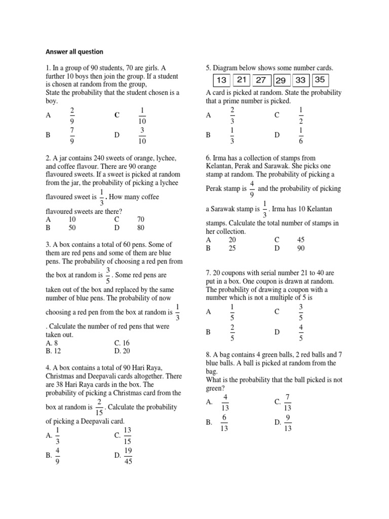 Math f4 | PDF | Randomness | Probability