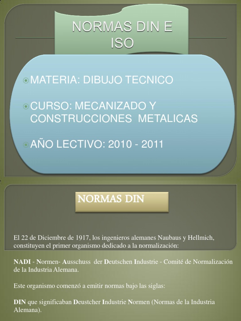 Capitulo 0.2 Normas Din e Iso | PDF | Organización internacional para ...