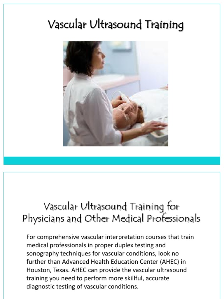 Vascular Ultrasound Training | PDF | Medical Ultrasound | Blood Vessel