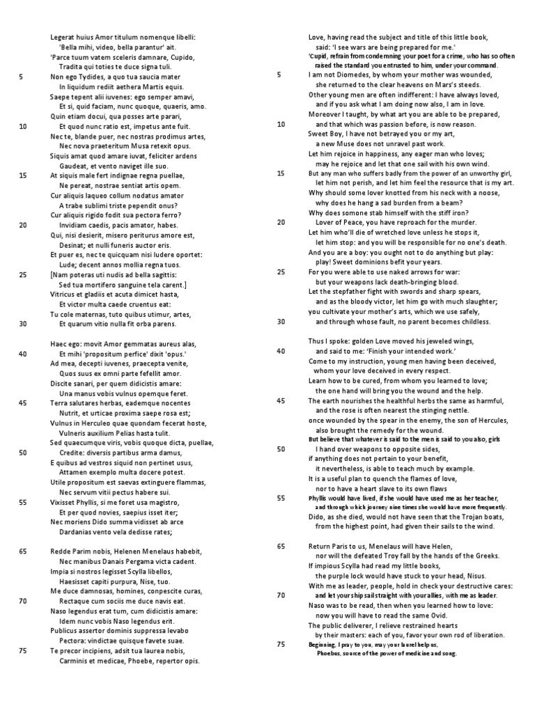 Remedia Amoris (English Translation) | PDF