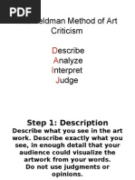 Feldman Method of Art Criticism | PDF | Composition (Visual Arts ...