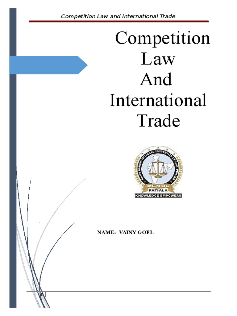 competition law and international trade | Competition Law | Tariff