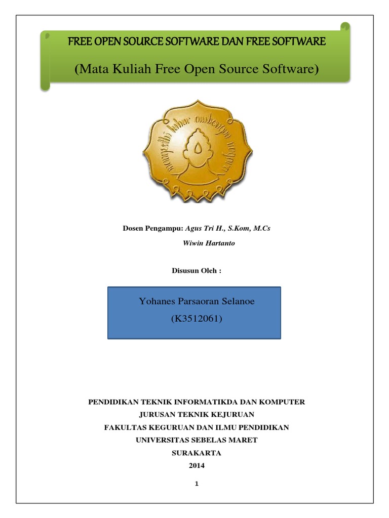 Makalah Free Open Source Software (K3512061) | PDF