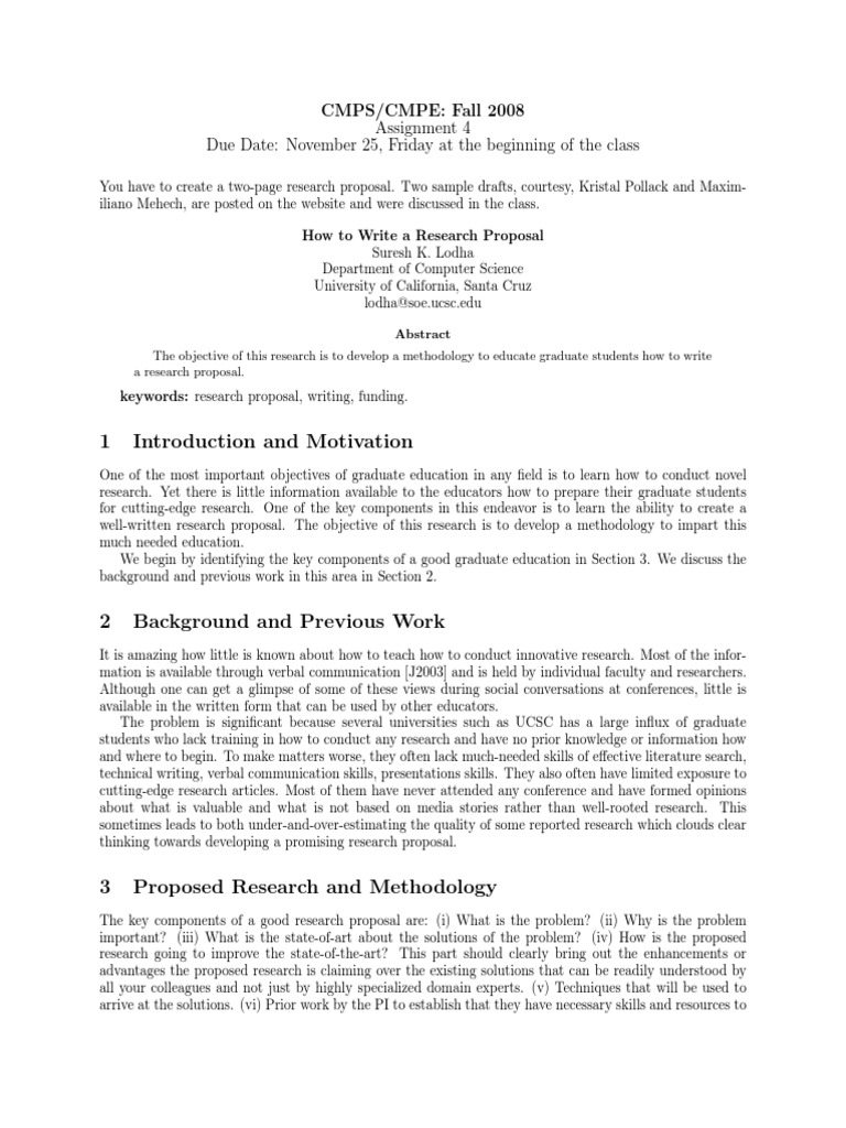 Research Proposal | PDF | Postgraduate Education | Graduate School