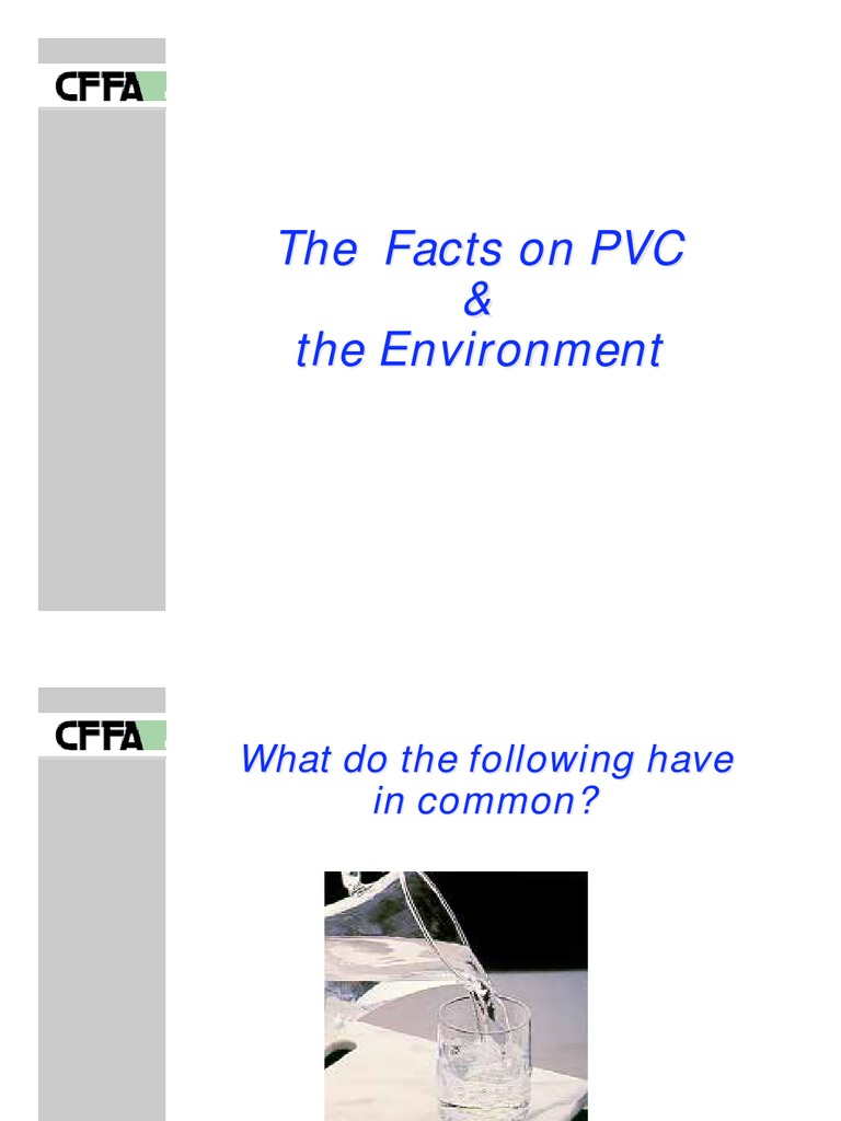 The Facts On PVC & Introduction The Environment | PDF | Science ...