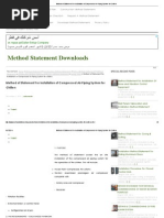 Diesel Generator Fuel System Method Statement | PDF | Pipe (Fluid ...