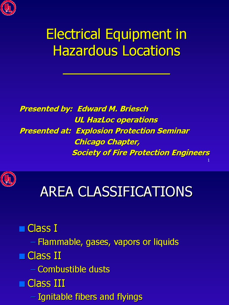 Electrical Equipment in Hazardous Locations | PDF | Gases | Chemistry