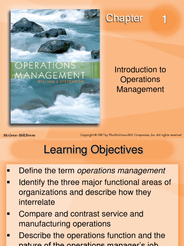 Introduction To Operations Management: Mcgraw-Hill/Irwin | PDF ...