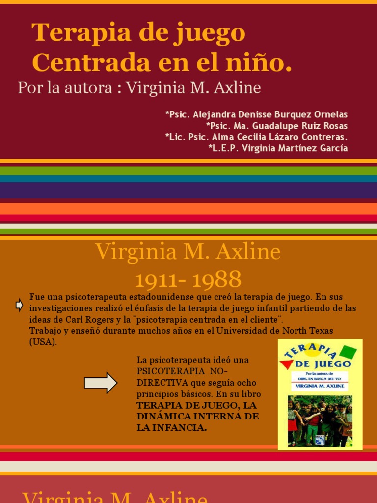 Terapia de juego no directiva: los principios fundacionales de Virginia ...