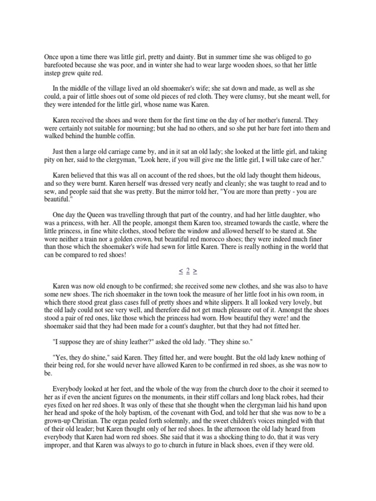 The Red Shoes Story | PDF | Shoe | Sin