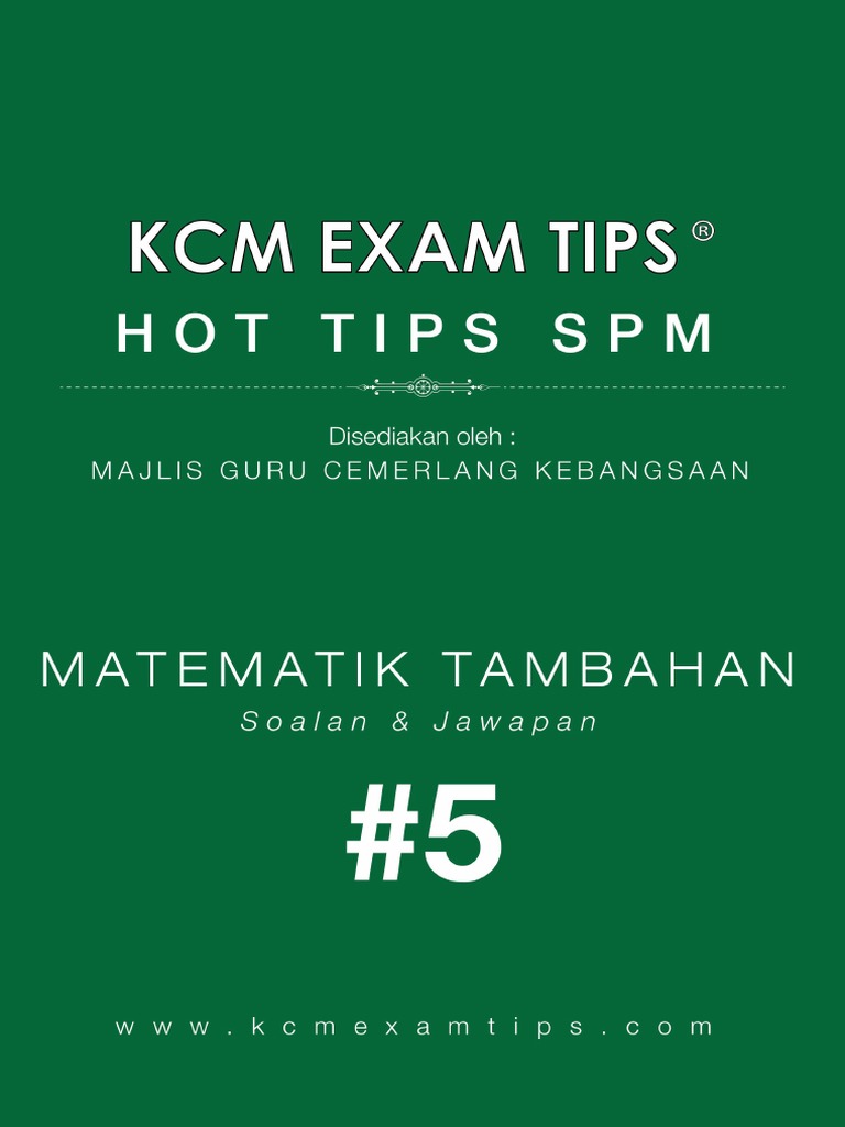 Add Math SPM 2013 | PDF