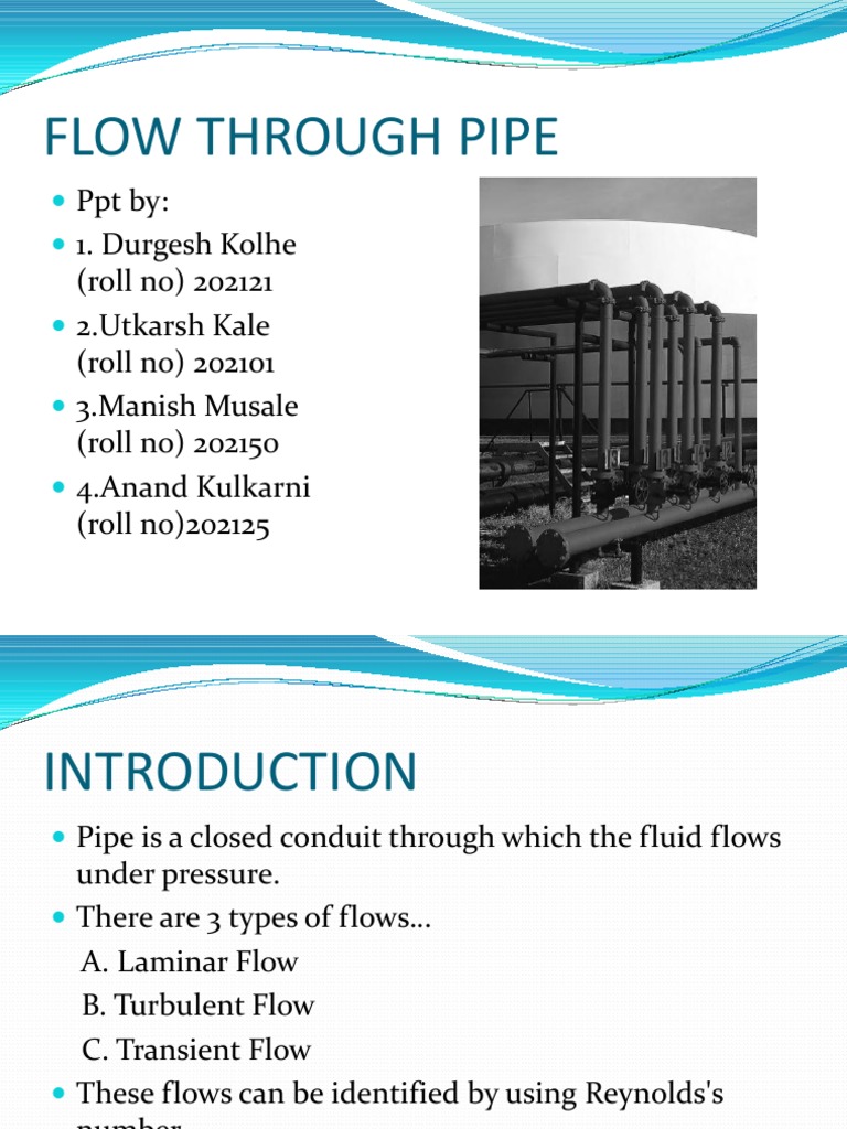Flow Through Pipe | PDF | Laminar Flow | Fluid Dynamics