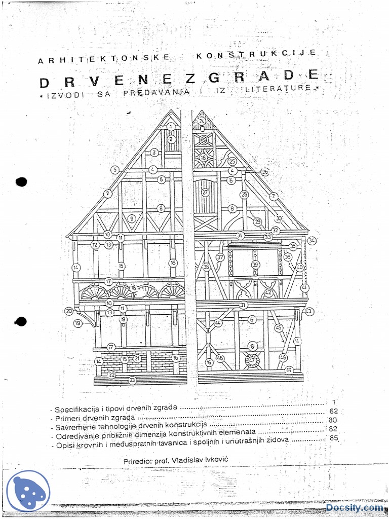 Drvene Zgrade-skripta-Arhitektonske Konstrukcije Part1 PDF