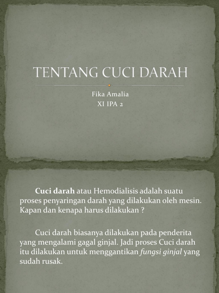 Cuci Darah | PDF