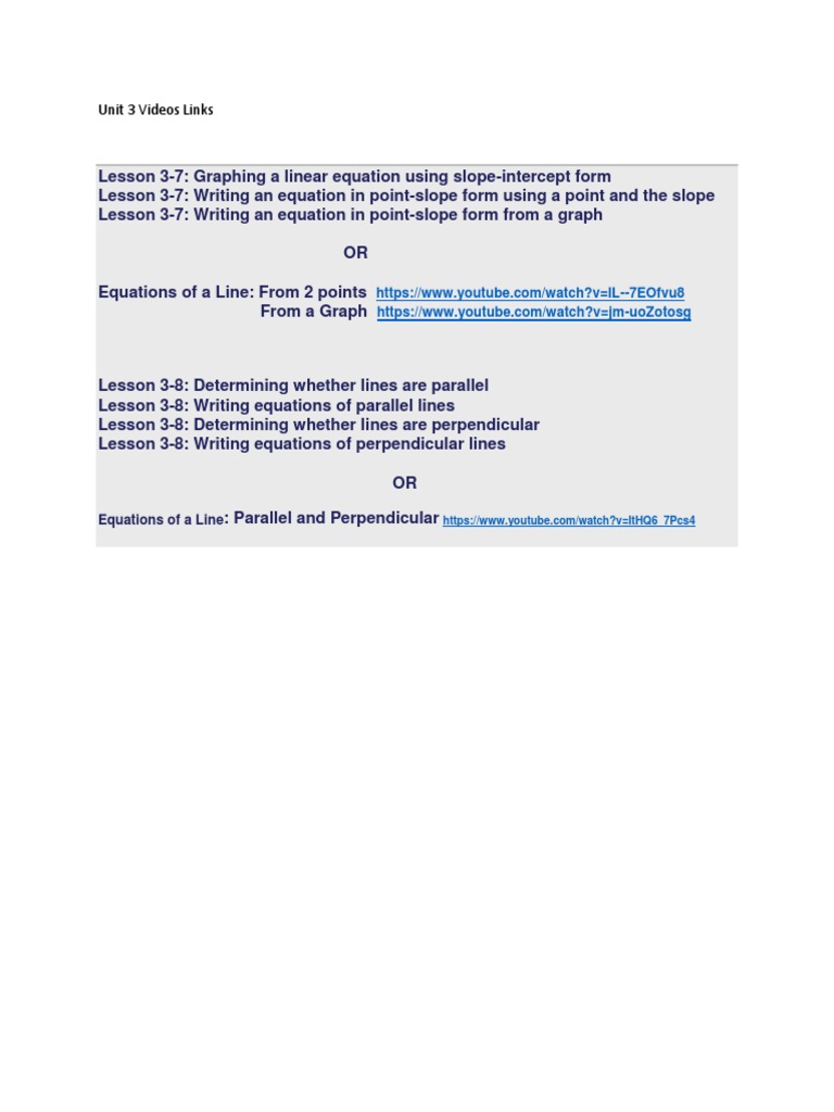 Graphing Linear Equations & Lines | PDF