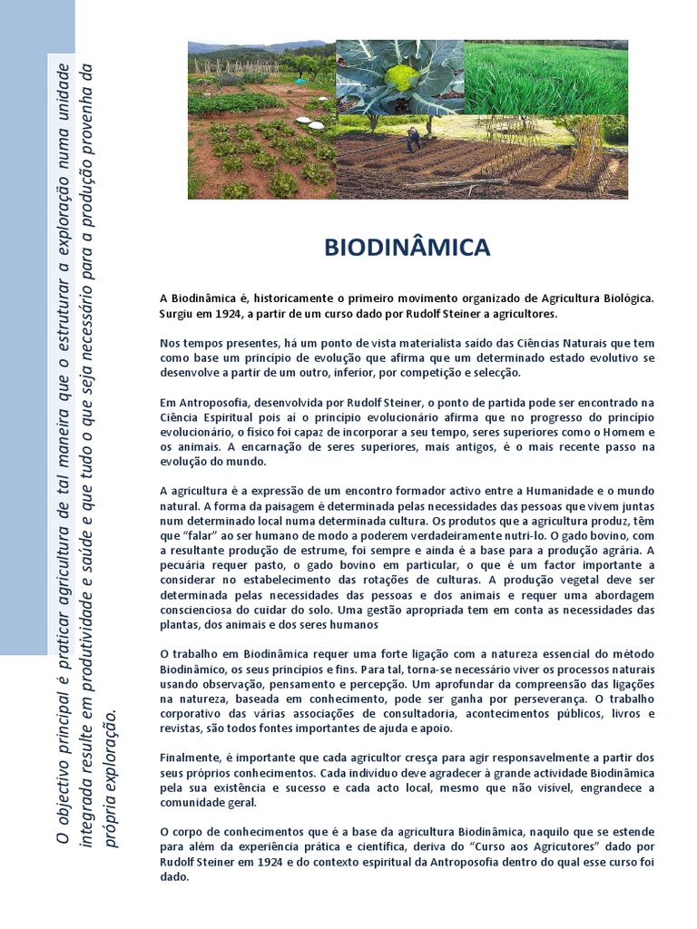 Agricultura Biodinamica PDF | PDF | Oxigênio | Humano