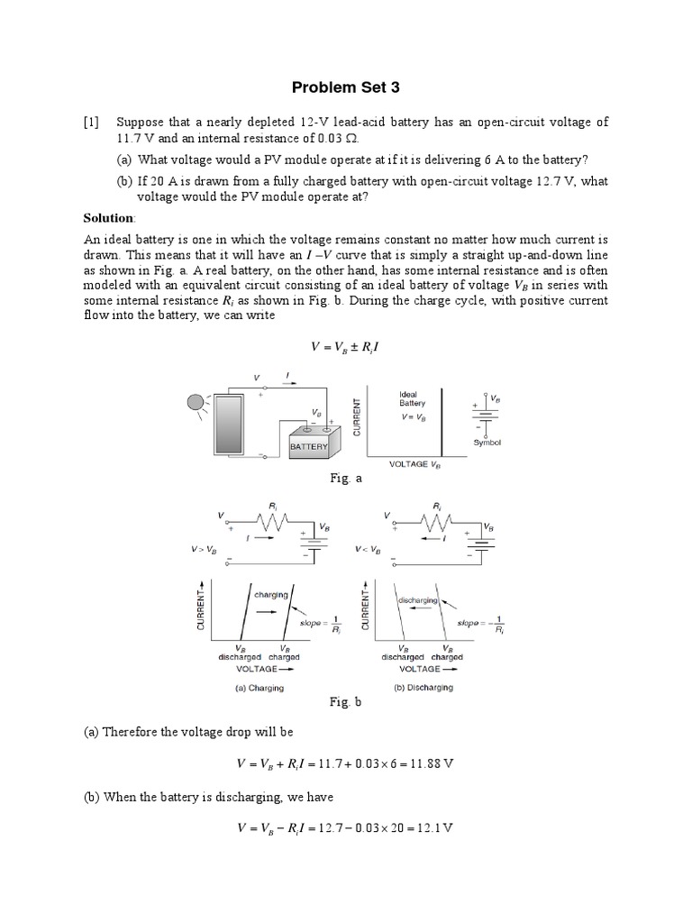 PSet3 Soln | PDF | Battery (Electricity) | Series And Parallel Circuits