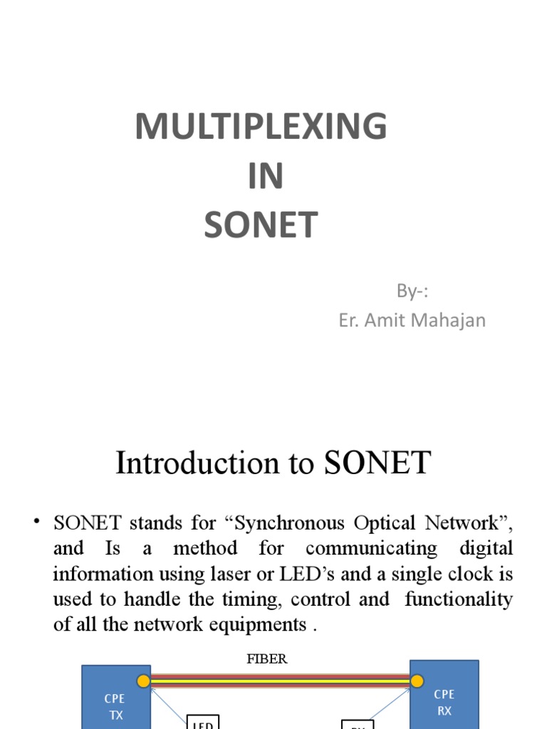 Multiplexing in SONET | PDF | Computer Data | Physical Layer Protocols