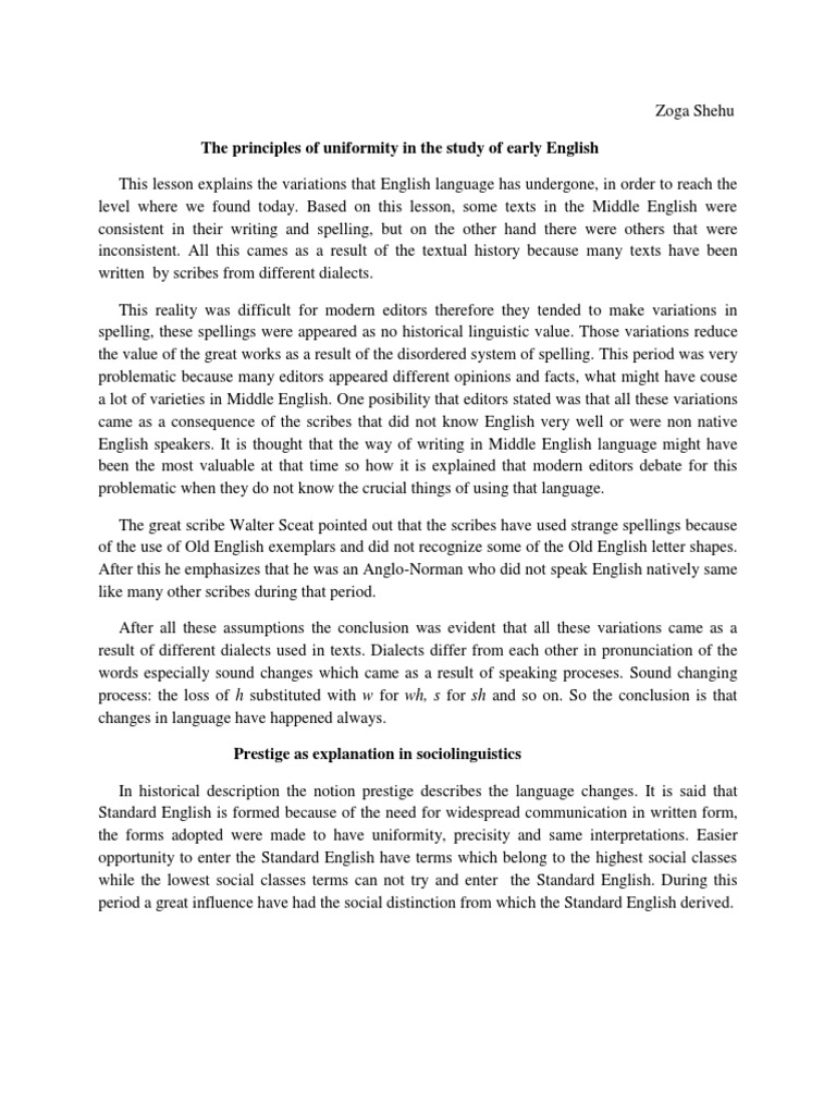 In Historical Description The Notion Prestige Describes The Language ...